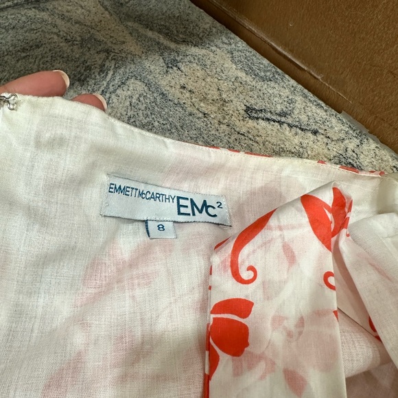 EMc 2 - Emmett McCarthy | Dresses | Emc2 Emmett Mccarthy Summer Halter Dress Coral And White ...